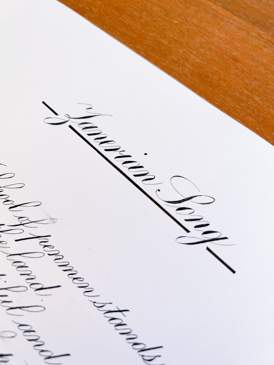 Bespoke Calligraphy Artwork (Engrosser’s Script) – kalomakeart